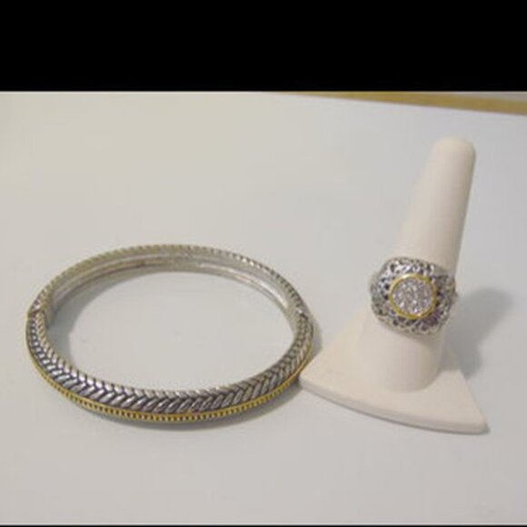Emma Skye | Jewelry | Emma Skye Stainless Steel Bangle And Crystal ...